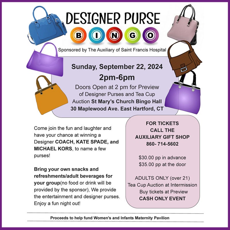 Saint Francis Auxiliary Sponsors Designer Purse Bingo Fundraiser ...